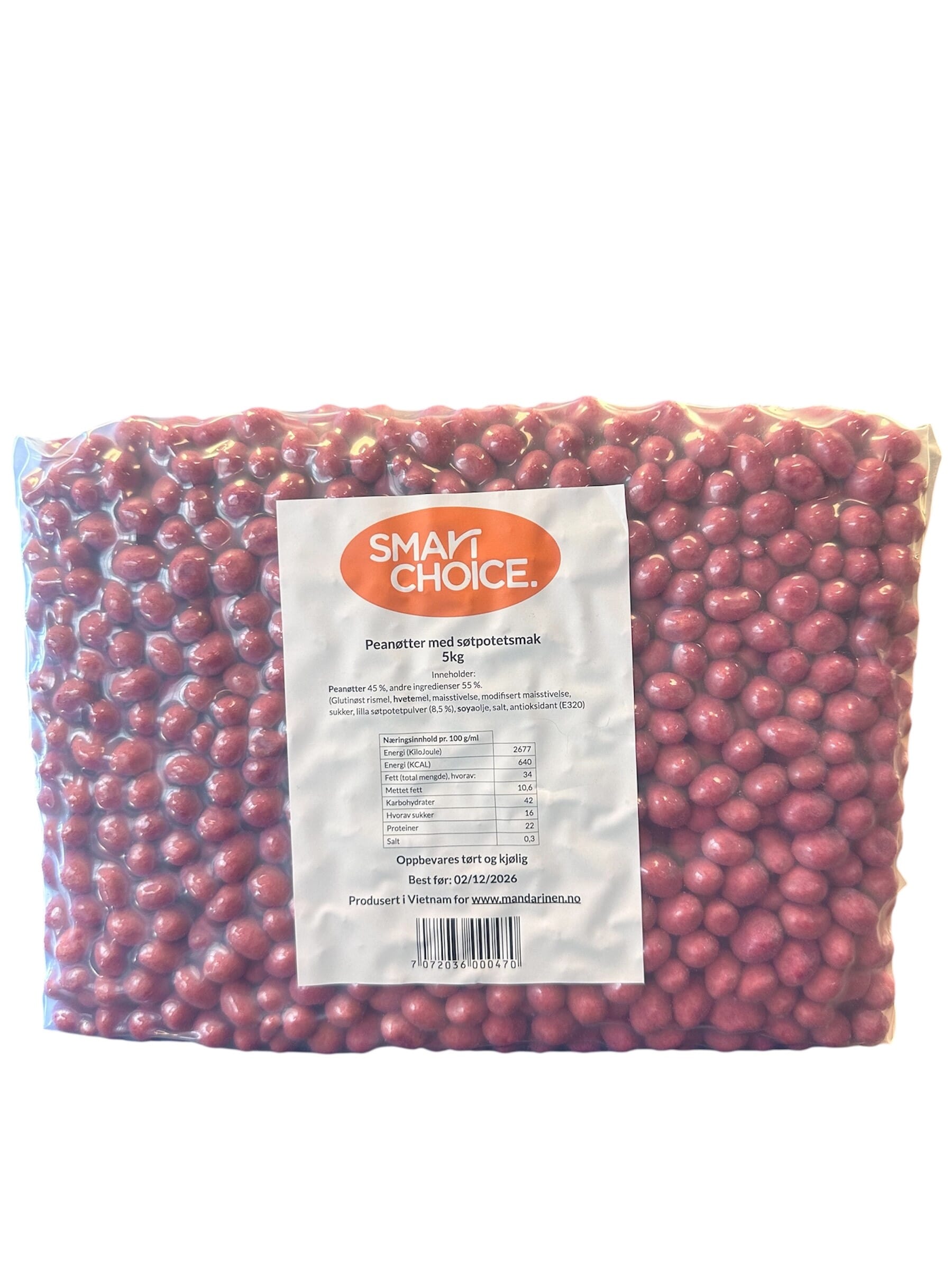 Purple Sweet Potato Flavored Peanuts 5kg/2 - Mandarinen Oslo