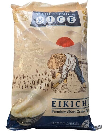 Sushi Ris, Premium Short Grain, Eikichi, TW, 20kg - Mandarinen Oslo